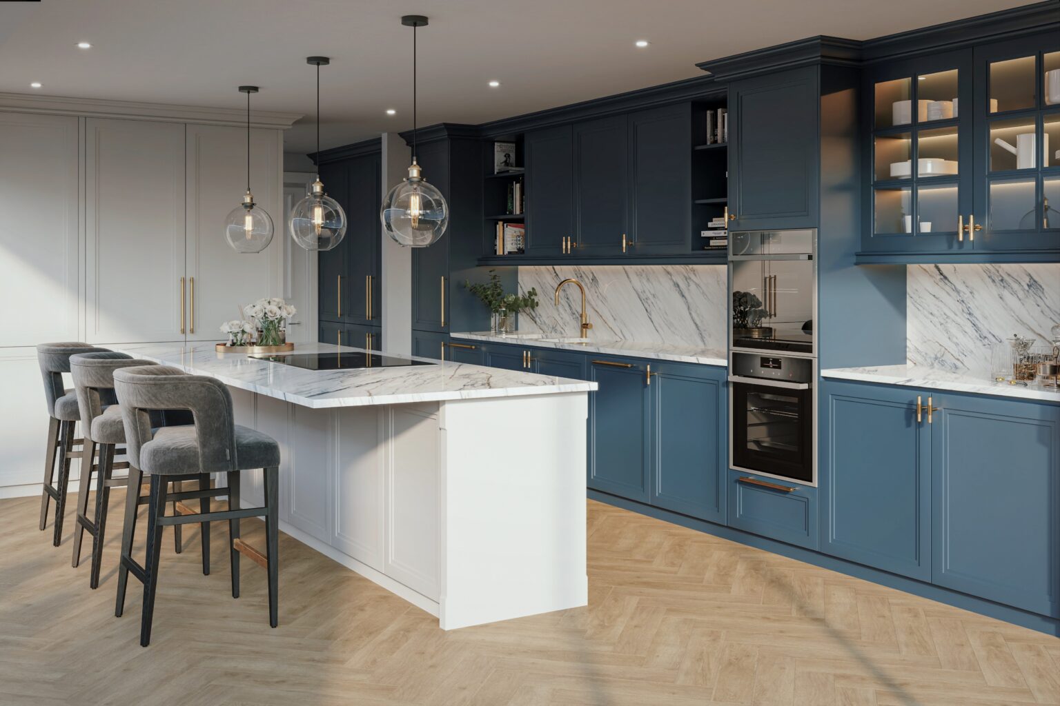 Sophisticated bespoke grey shaker kitchen | SCHMIDT